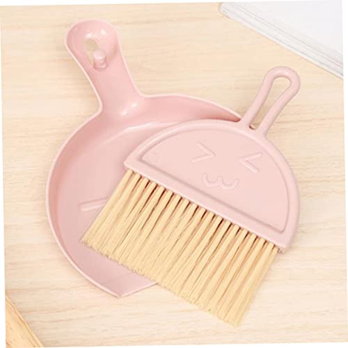 GOOHOCHY 4 Sets Desktop Fan Broom Portable Brush Mini Household Cleaning Supplies Table Handy Brush Handheld Broom Small Pan Table Cleaner Tool Small Broom Desktop Broom Dust Pan Plastic