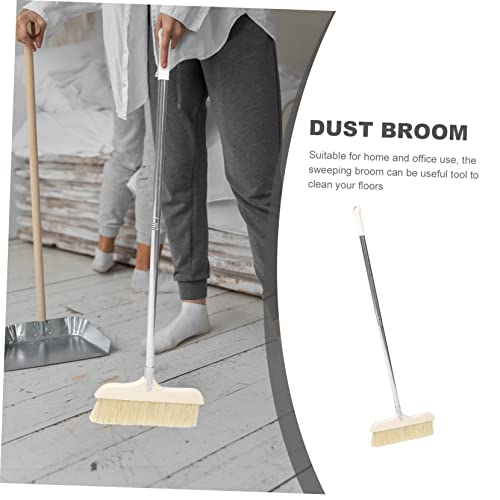 HOMOCONO Stitching Broom Indoor Broom Floor Cleaning Brooms House Broom Angle Brooms Floor Broom Soft Broom Sweeping Broom Soft Bristle Cleaning Brush Broom Outdoor Kitchen Broom Wooden