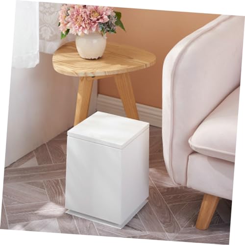 KOMBIUDA Waste Bin Trash Can with Lid Garbage Can Mini Dustbins White