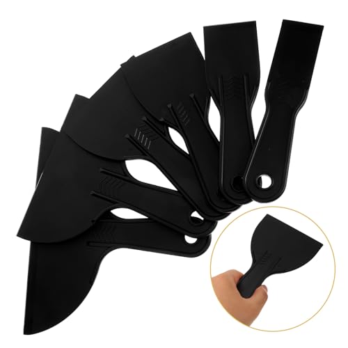 BUTIFULSIC 6pcs Putty Knife Set Wallpaper Scraper Wallpaper Cleaning Tool Wallpaper Tool Kit Wall Paper Scraper Wallpaper Smoothing Tool Wallpaper Squeegee Wall Paper Tool Plastic Black