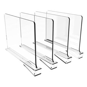 levemolo 4pcs clothes board storage bin drawers clear bookshelf drawers for clothes wardrobe dividers clear organizer drawers purse shelves closet shelf separator shelf divider