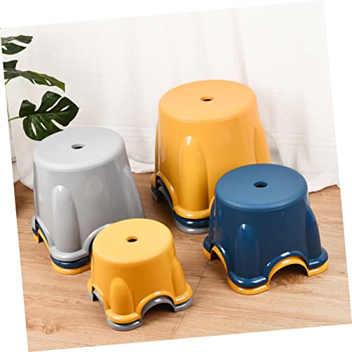 Amosfun Non-Slip Stool Stool Foot Stool Portable Step Stool Bathroom Anti-Skid Stool Adjustable Footstool Potty Stool for White Stool Bathroom Stool Grey