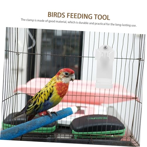 BESPORTBLE 3pcs Parrot Fruit Shelf Bird Cage Supplies Bird Cage Fruit Clips Bird Vegetable Holder Bird Vegetable Fruit Bird Food Fruits Basket Pet Parrot Vegetable Fixing Clips White Plastic