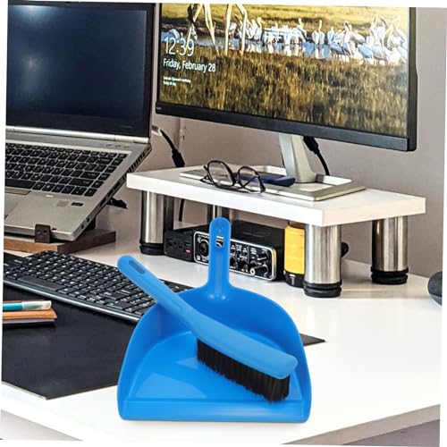 KITANDOVE 1 Set Plastic Blue Broom Dustpan Mini Broom and Dustpan Small Sweeping Countertop Brush Car Cleaning Brush Interior