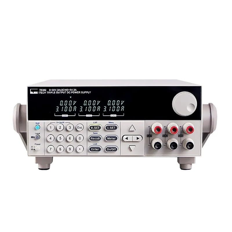 3 Channel Programmable DC Power Supply, IT6302, 30V/3A/90W*2CH 5V/3A/15W*1CH