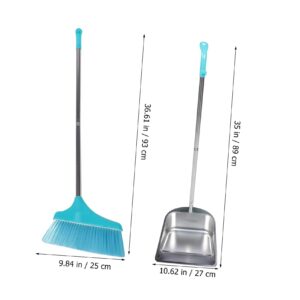 BCOATH 1 Set Stainless Steel Dustpan Cleaning Supplies Supple Broom Hand Broom and Dustpan Trash Cleaning Shovel Dustpan and Broom Handled Dustpans Household Dustpans Whisk Plastic