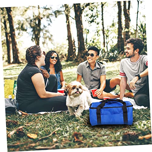 CANIGHT Insulated Bag Food Coffee Container Foldable Picnic Basket Foldable Basket Insulation Thermal Bag Lunch Insulated Basket Insulated Shopping Bags Pizza Bag Cake Containers Blue