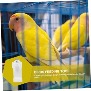 BESPORTBLE 3pcs Parrot Fruit Shelf Bird Cage Supplies Bird Cage Fruit Clips Bird Vegetable Holder Bird Vegetable Fruit Bird Food Fruits Basket Pet Parrot Vegetable Fixing Clips White Plastic