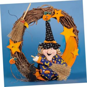 COOLHIYA 10pcs Halloween Broom Toys Miniature Broom Accessory Halloween Hanging Embellishment Mini Witches Broomstick Toys for Mini Brooms Broomsticks Mini Straw Broom Alien Dustpan Outdoor