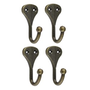 pretyzoom 1set wall-mounted coat hook heavy duty hooks for hanging bedroom wall hook multi hanger wall hook rack towel hook for wall heavy duty clothes hanger wall mounted hooks zinc 4pcs