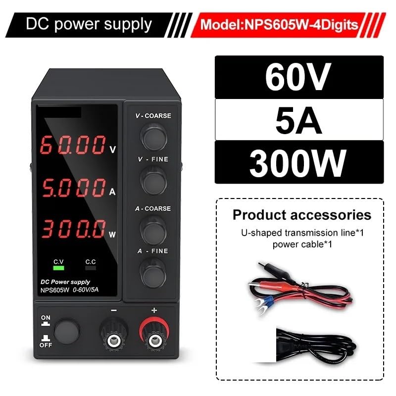 Lab Power Supply, Mini Switching Power Supply, 30V 60V 120V Voltage Regulator, Mobile Phone Repair Power Supply(NPS605W)