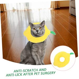 BUGUUYO Pet Collar Pet Dog Cat Cone Collar Cat Wound Stuffed Kitten Collar for Pet Kitten Collar Stuffed Puppy Pet Puppy Cone Pet Cone Yellow Plush