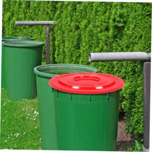 SOESFOUFU Trash Can Trash Can Cover Outdoor Trash Cans Portable Large Trash Cans Trash Can Lids Litter Boxes Bins Large Waste Bin Lid Plastic Garbage Can Lid Red