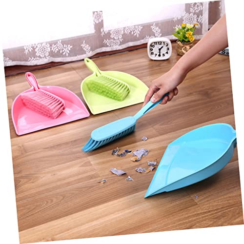 Healeved 2pcs Mini Broom Dustpan Set Mini Tools Desktop Broom Mini Desk Broom Cleaning Tools Small Clean Broom Brush Keyboard Cleaning Tool Mini Dust Pan Small Dustpan Brush Plastic