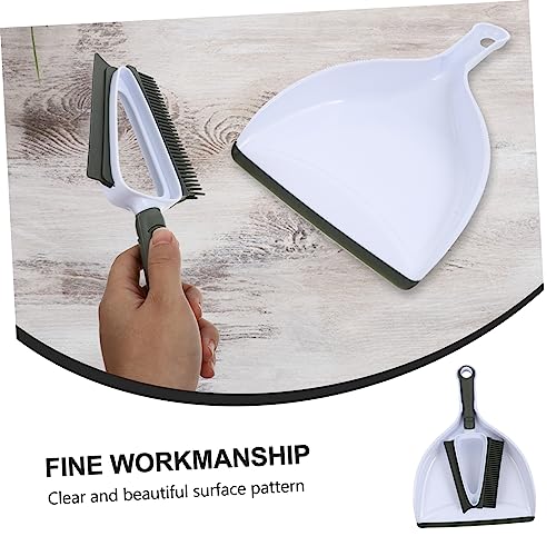 1 Set Pet Cleaning Broom Epilator Small Broom Clean Brush and Multi Functional Cleaning Brush Pet Cage 2-in-1 Dustpan Broom Hair Remover Pet Broom with Dustpan Pp Coffee Outanaya