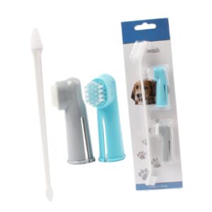 merryhapy 4 set toothbrush for dog toothbrush for tooth brush dog toothbrush and toothpaste dog tooth brush pet dual headed toothbrushes dog finger brush pet toothbrush pet finger brush