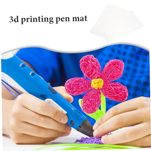 CIMAXIC 10pcs Printing Pen Copy Board Painting Mat Drawing Board for 3D Printing Pen Drawing Tool Basic Template Transparent Drawing Board 3D Printing Pen Mat White PVC