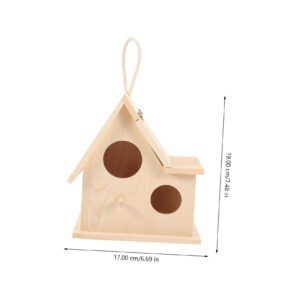 HANABASS Box Bird Terrarium Outdoor Bird House Hanging Bird Nests Parrots Breeding House Cage Pet Birds Nest Birds Supplies Bird Nest House Hanging Bird House Small Animal Hut Wooden