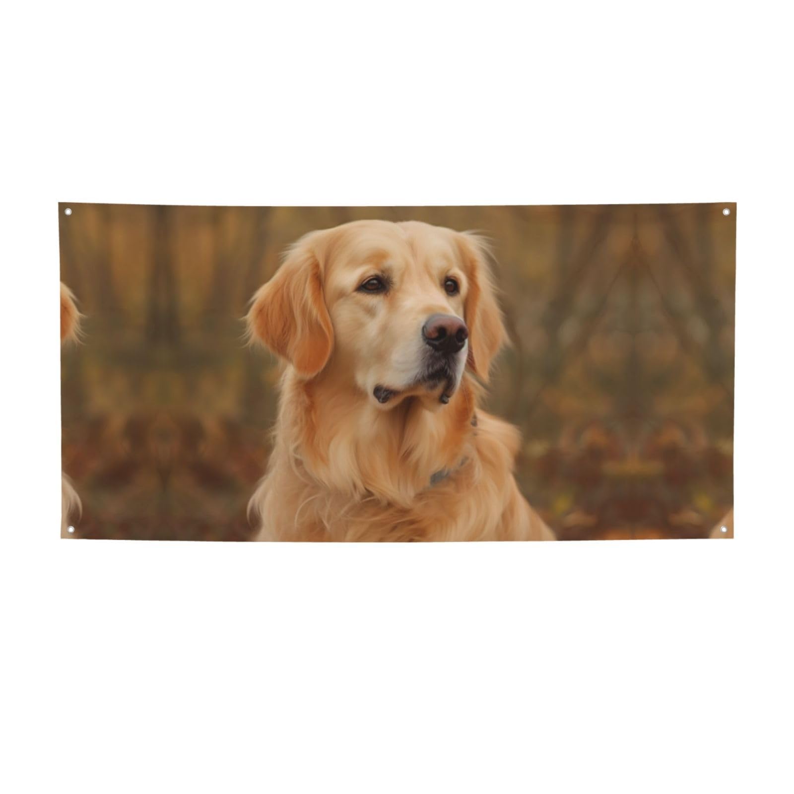 Golden Retriever Banner Wall Hanging Backdrop Banner Large Party Banner Sign Poster Medium Party Backdrops For New Year Graduation Wedding Birthday Party Decor