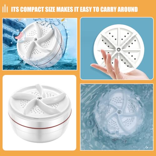 2pcs Mini Washing Machine Mini Washer Lavadora Mini Portable Washing Machine Travel Washer Portable Dishwasher Portable Washers Clothes Washer Portable Washer Machine Plastic White Yardenfun