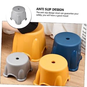 Amosfun Non-Slip Stool Stool Foot Stool Portable Step Stool Bathroom Anti-Skid Stool Adjustable Footstool Potty Stool for White Stool Bathroom Stool Grey