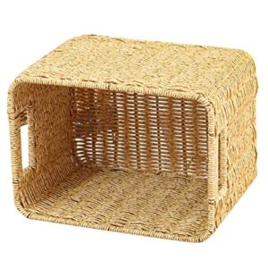 soesfoufu fruit baskets for storage basket for table woven basket for blankets home organizer khaki pp