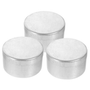 tokidny 3pcs boxes weighing box sample containers soil weighing holders weighing jars small soil holder soil collection metal jars soil sampling jars soil containers silver aluminum