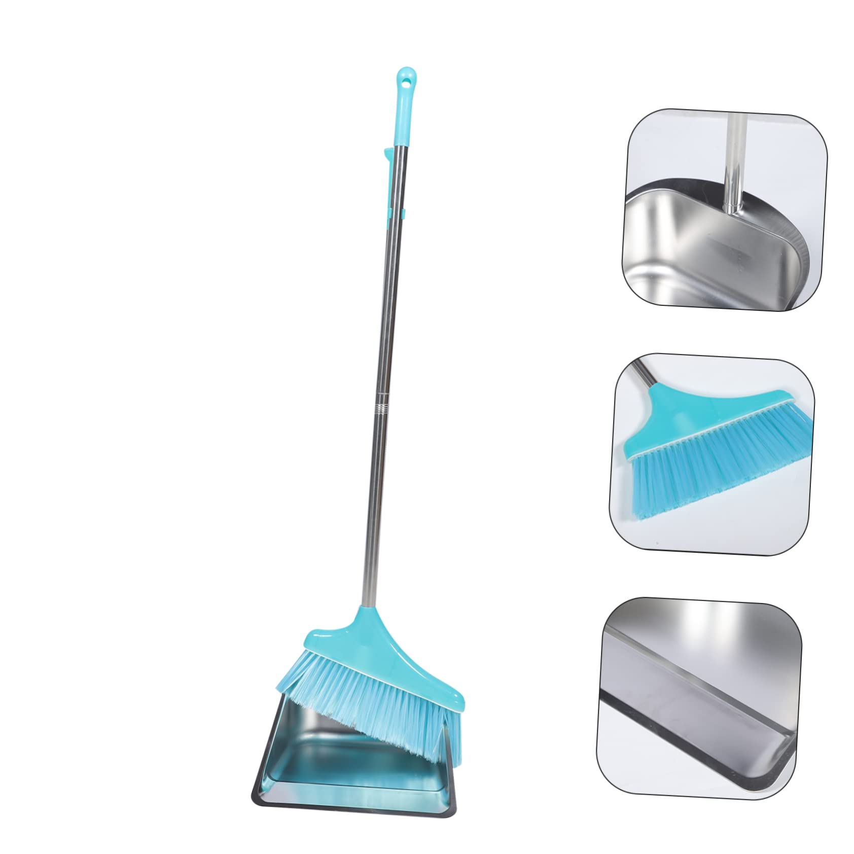 BCOATH 1 Set Stainless Steel Dustpan Cleaning Supplies Supple Broom Hand Broom and Dustpan Trash Cleaning Shovel Dustpan and Broom Handled Dustpans Household Dustpans Whisk Plastic