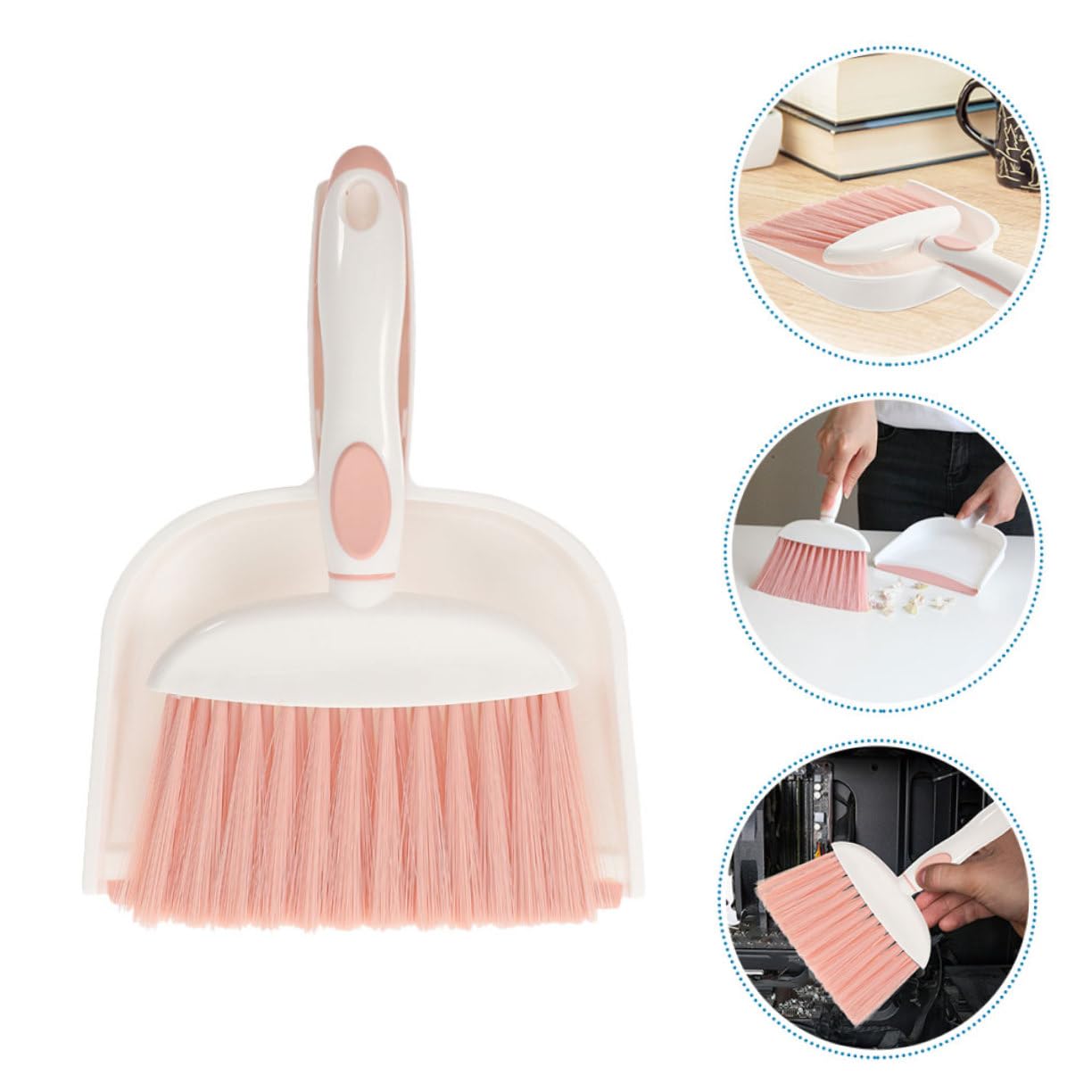 QUMIIRITY 1 Set Mini Broom Dustpan Animal Waste Broom Mini Broom and Dustpan Mini Broom Brush Tiny Counter Brush Desktop Trash Can Mini Hand Broom Pet Nest Cleaning Tool Keyboard Brush Pp