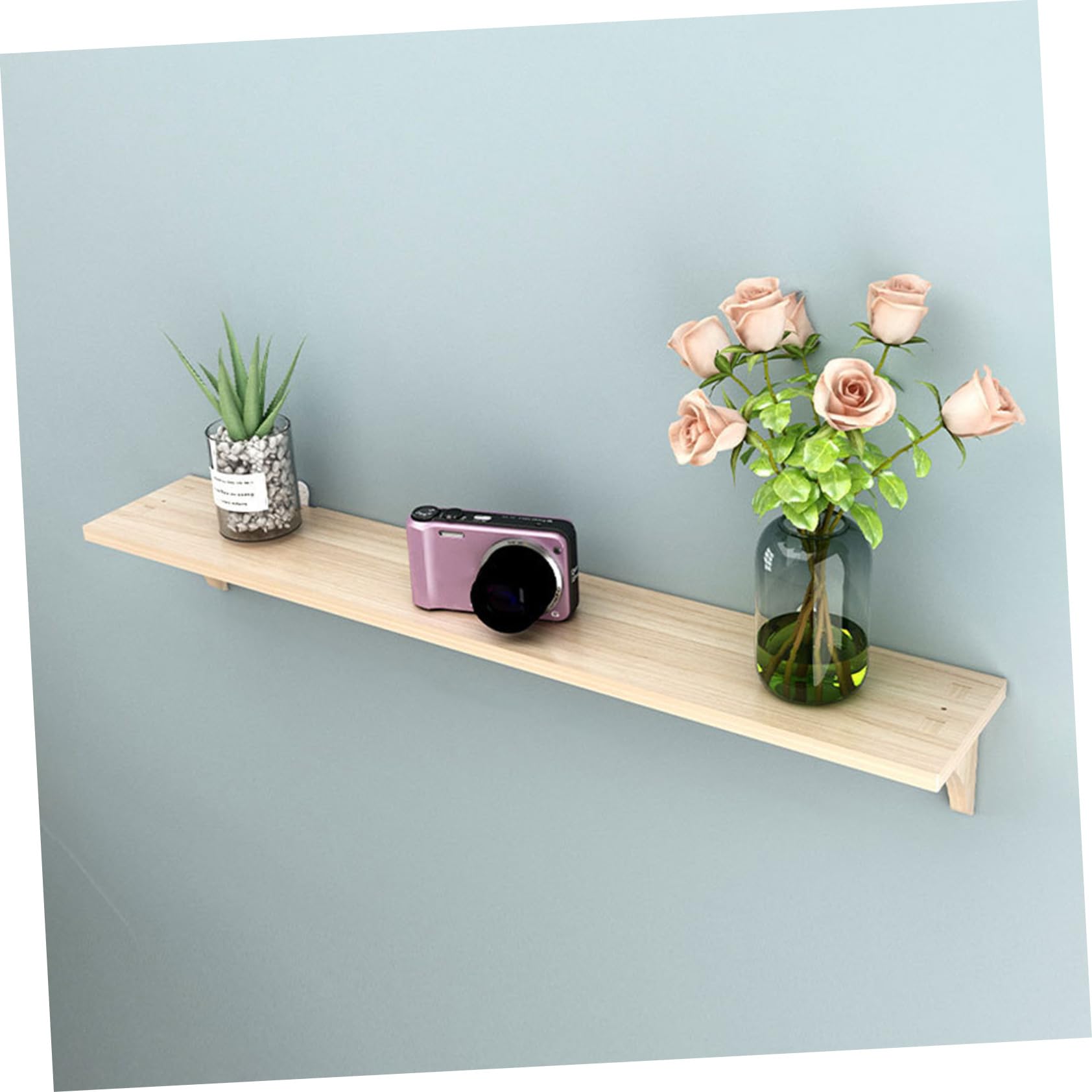 Cabilock 1pc Wall Shelf Storage Rack Floating Shelf Wall-Mounted Shelf Storage Shelves Decor Book Shelf for Wall Standing Wall Mount Rack Home Display Mounted Shelves Plate