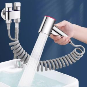 Bidet Toilet Sprayer, Portable Handheld Bidet Sprayer For Bathroom, Filter Function,Shower Nozzle Self Cleaning, Shower Toilet Sprayer(silver)