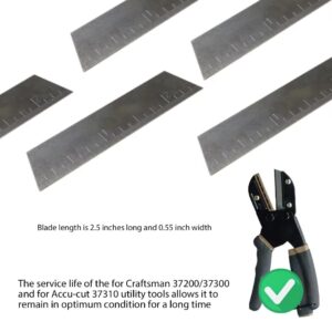 10 Pack 2.5" Replace Stainless Steel Blade for Craftsman Ronan Handi-Cut 37300 37310 37200 301 Accu-cut, Suitable for Industrial and DIY