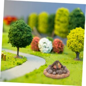 SEWOART Synthetic Resin Miniatures Mini Fire Model Mini Dollhouse Campfire Decoration