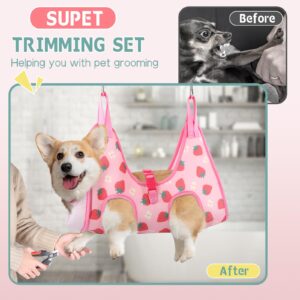 Supet Cat Grooming Hammock for Cats Dogs, Helpful Cat Nail Clipper Hammock, Restraint Dog Sling for Nail Clipping, Cat Grooming Hammock for Dog Pet to Nail Trimming