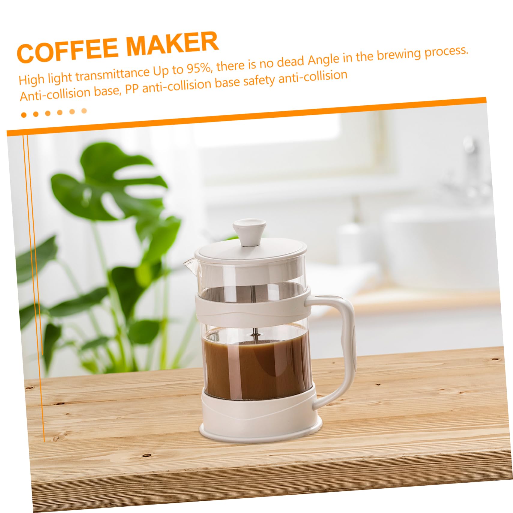 COLLBATH Coffee Pot Coffee Lover Coffee Machine Maker Cold Water Carafe Coffee Tea Maker Espresso Coffee Espresso Maker Office Coffee Maker Coffee Coffee Glass White