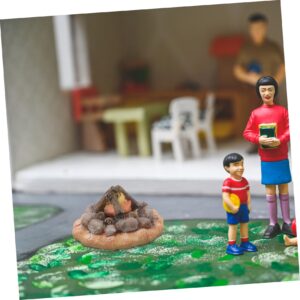 SEWOART Synthetic Resin Miniatures Mini Fire Model Mini Dollhouse Campfire Decoration