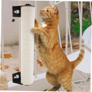 Levemolo 2 Wall-Mount Cat Scratching Post Decorative Kitten Scratcher Adorable Cat Scratching Post Cotton Rope Reusable Scratching Post