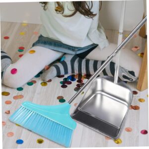 BCOATH 1 Set Stainless Steel Dustpan Cleaning Supplies Supple Broom Hand Broom and Dustpan Trash Cleaning Shovel Dustpan and Broom Handled Dustpans Household Dustpans Whisk Plastic