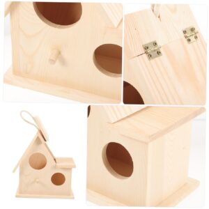 HANABASS Box Bird Terrarium Outdoor Bird House Hanging Bird Nests Parrots Breeding House Cage Pet Birds Nest Birds Supplies Bird Nest House Hanging Bird House Small Animal Hut Wooden