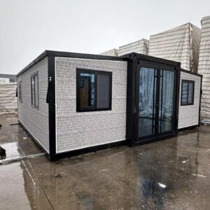 portable 2 bedroom folding container home–expandable design for quick setup, ideal for construction sites and emergency shelter solutions