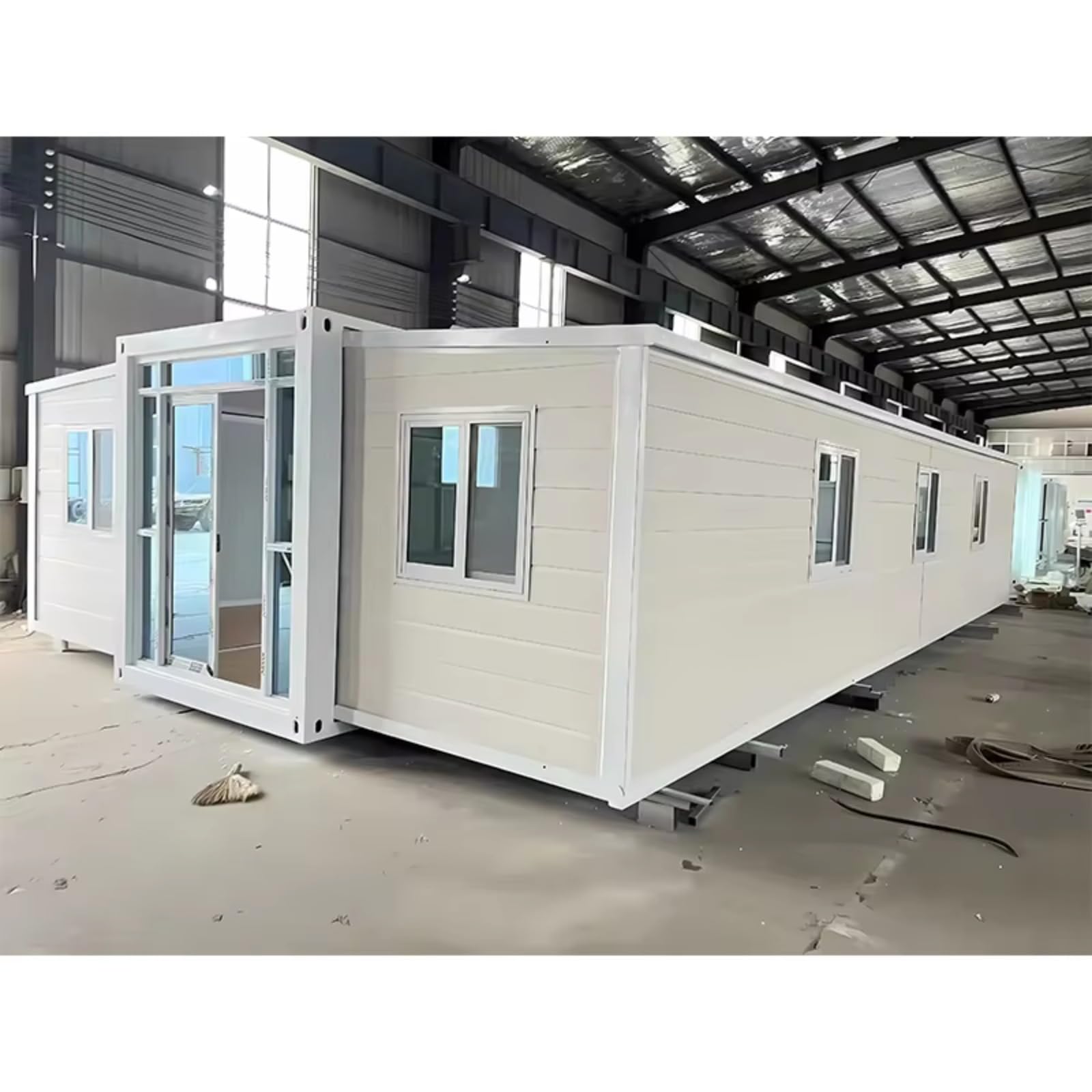 20 Feet Folding Wood Grain Fold Out Container House Perfect for Construction Sites, Emergency Shelters, and Recreational Living