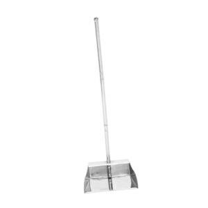 sewoart stainless steel trash shovel longs handle dustpan heavy duty dustpan garbage floor sweeper dustpan kitchen dustpan handheld standing pan handled shovel industrial dust pan silver