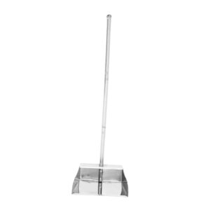 stobaza stainless steel trash shovel kitchen cleaning shop dustpan long handle dustpan upright dust pan upright lobby dust pan industrial dust pan handheld garbage dustpan handled silver