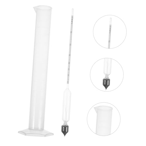 COLLBATH 1 Set Wine Making Kit Convenient Hydrometer Stills for Distilling Moonshine Reusable Measuring Tube Household Hydrometer Portable Graduated Cylinder Alcohol Supply Plastic