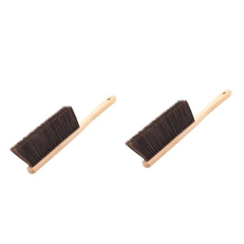 Healeved 2pcs Cleaning Brush Household Brooms Bed Brush Kid Broom Hand Broom Dish Brush with Soap Dispenser Fireplace Brush Small Duster Brush Desk Brush Handheld Brush Brown Lotus Tree