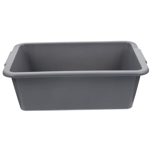 HOOTNEE Plastic Rectangular Tub Storage Bins Bus Basin Collapsable Dish Washing Tub Foot Soak Tub Commercial Tote Tub for Home Utility Tote Plastic Storage Bin Commercial Tote Tubs Grey