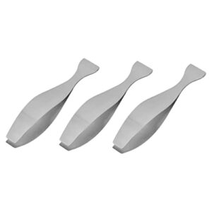 soesfoufu 3pcs hair removal clip pin bone removal gadgets for home multi-function chicken hair remover removers tweezers kitchen fish deboning tweezers fish tweezers stainless steel silver