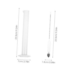 COLLBATH 1 Set Wine Making Kit Convenient Hydrometer Stills for Distilling Moonshine Reusable Measuring Tube Household Hydrometer Portable Graduated Cylinder Alcohol Supply Plastic