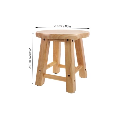 Parliky Solid Wood Bench Stool Wood Small Wood Stools Wood Stool for Bathroom Plant Table Indoor Short Step Stool Stools for Sitting Bench Mini Step Stool Low Stool Wooden