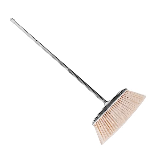 ORFOFE Cleaning Dust Pan Outdoor Broom Dustpan Household Brooms Flooring Tools Stable Broom Long Handle Broom Reusable Broom Handle Sweeping Brush Garbage Wiper Floor Wiper Khaki Nylon